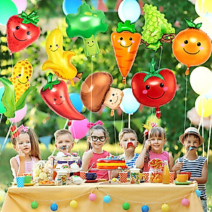 Vegetable Balloons Fruit Foil Balloons, 10 Styles Fruit and Vegetable Balloons for Wedding Baby Shower Party Supplies