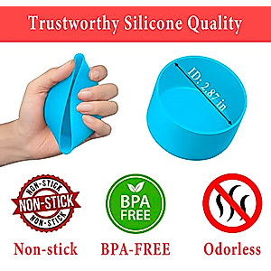 2Pcs Protective Silicone Boot For Stanley Quencher Tumbler 30 oz 40 oz & IceFlow 20oz 30oz & Hydro Flask Water Bottle 12-24oz & Simple Modern 40 oz Tumbler- Cup Bottom Sleeve - Stanley Cup Accessories