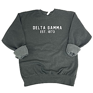 Delta Gamma Est. 1873 Sweatshirt (Small) Grey
