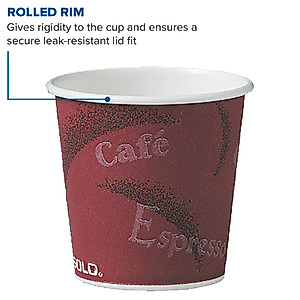 Solo 374SI-0041 4 oz Bistro SSP Paper Hot Cup (Case of 1000)