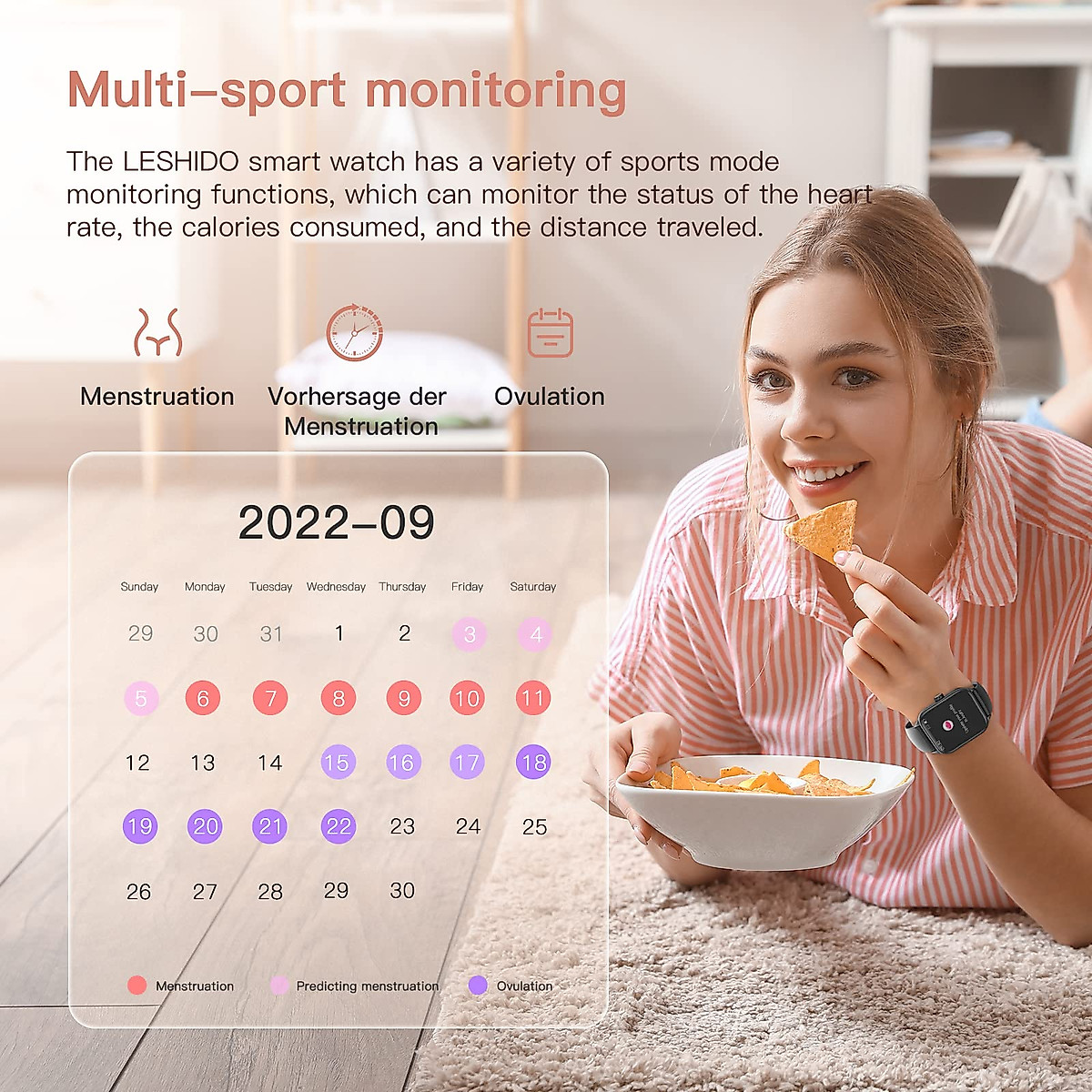 Smart Watch, Newest 1.85" TFT HD Display Smart Watch with Receive & Dial, Smart Watch for Android Phones with Pedometer, Fitness Tracker, Heart Rate, SMS Reminder, Android Smart Watch for Women Men