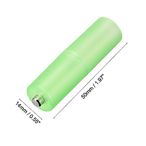uxcell AAA to AA Battery Adapter Battery Converter Cases Holder Shell with Metal Contacts on One Bottom Green 4 Pcs