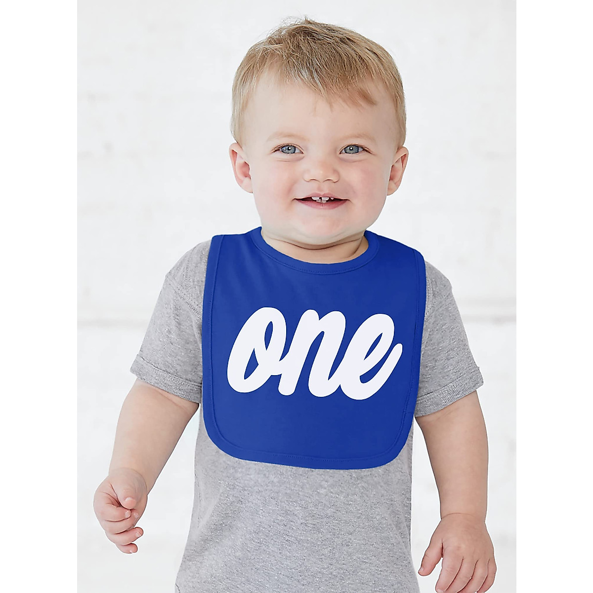 Aiden's Corner Handmade Cute Baby Boy Girl One First Birthday Smash Cake Bibs - Infant 1st Birthday Bibs (White Heather)