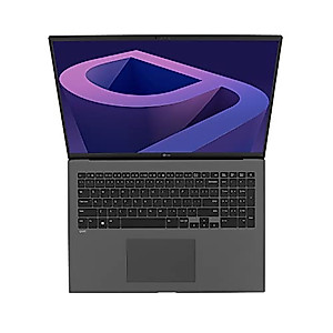 LG Gram (2022) 17Z90Q Ultra Lightweight Laptop, 17" (2560 x 1600) IPS Display, Intel Evo 12th Gen i5 1240P Processor, 16GB LPDDR5, 512GB NVMe SSD, FHD Webcam, WiFi 6E, Thunderbolt 4, Windows 11, Gray