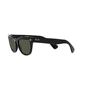 Ray-Ban RB2201 Laramie Square Sunglasses, Black/Green, 54 mm