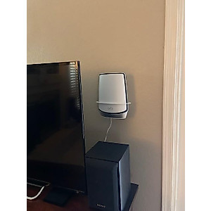 Orbi WiFi 6 Wall Mount, ALLICAVER Sturdy Metal Made Wall Mount Bracket Compatible with Netgear Orbi WiFi 6 Router RBK852,RBS750, RBK752,RBK853. (2 Pack)