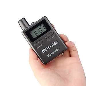 Retekess TT105 Tour Guide Receiver with Earphone,Wireless Church Translation,Audio Tour Guide System,Interpretation,Training,Court(1 Receiver)