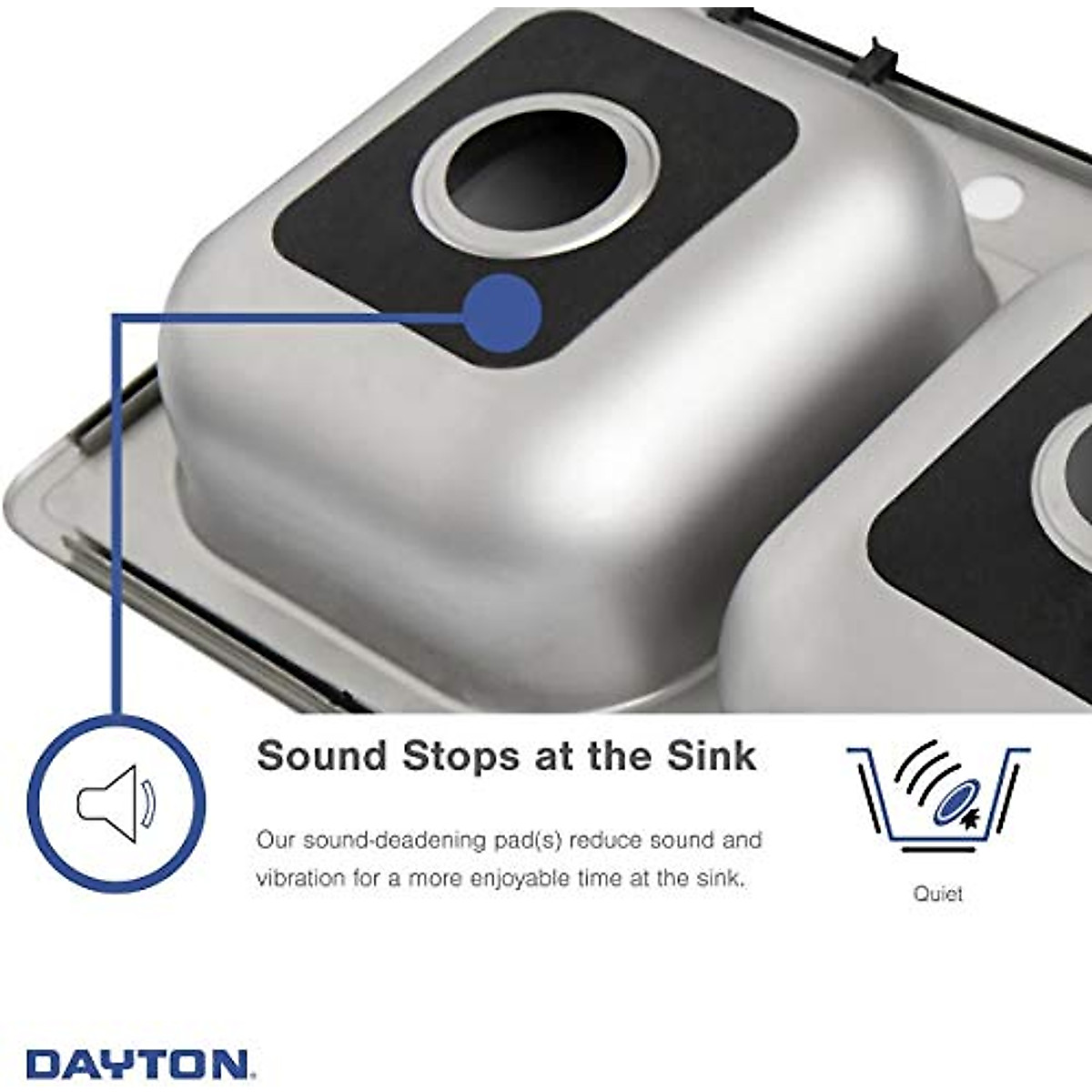 Elkay D125214 Dayton Single Bowl Sink with Four Holes, Stainless Steel