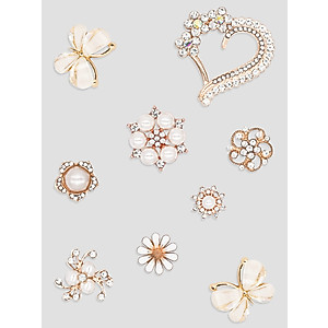 Acwenie Shoe Charms Bling for Croc Jewelry Accessories Decoration for Women Girls Party Favors Birthday Gifts