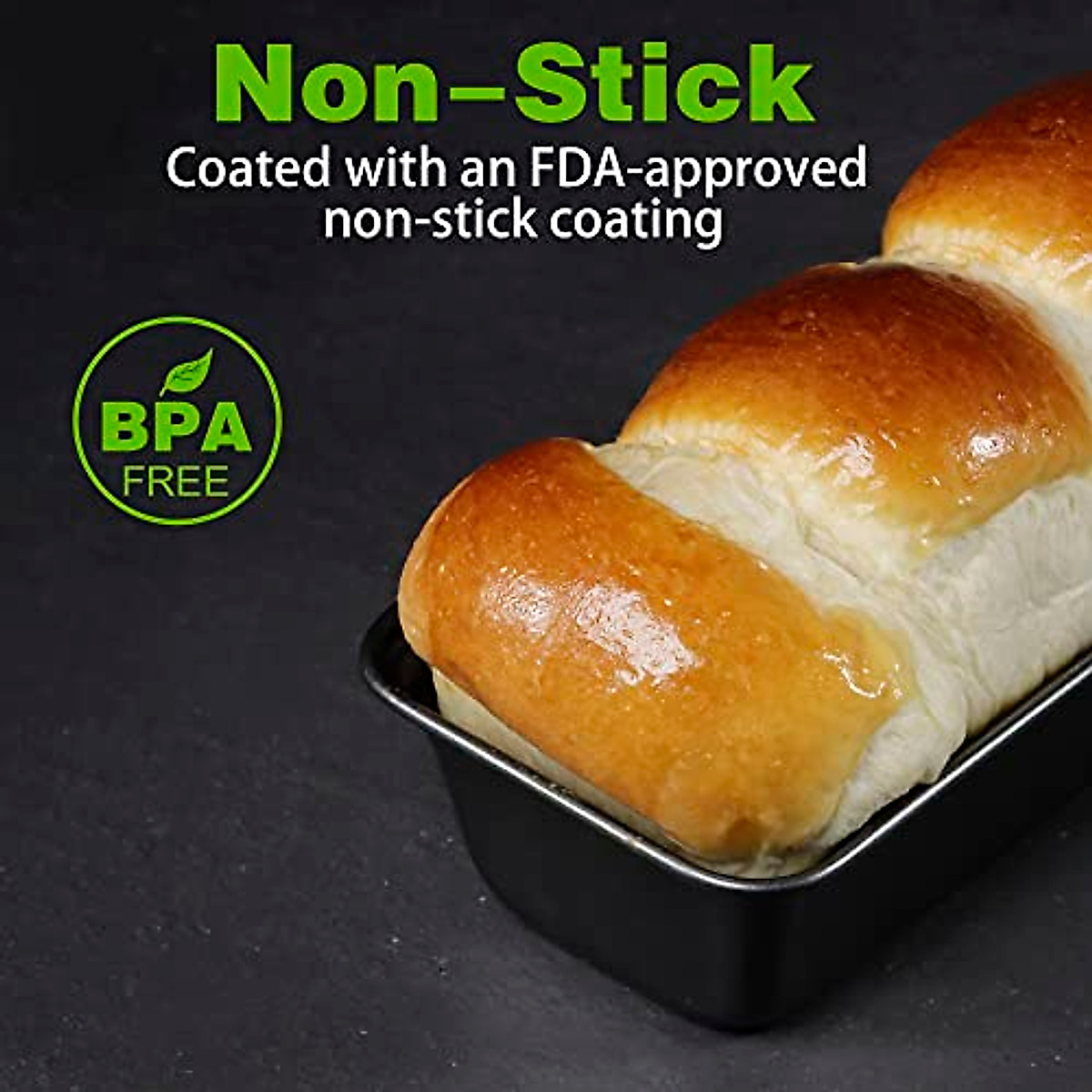 Tiawudi 6 Pack Mini Loaf Pans, Non-Stick Baking Bread Pan, Carbon Steel Bakeware