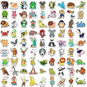 150Pcs Animal Stickers for Kids, Vinyl Laptop Stickers for Teens Cute Stickers for Girls Boys Cute Animal Stickers Waterproof Stickers for Water Bottles Computer Skateboard Phone Scrapbook