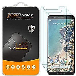 (3 Pack) Supershieldz Designed for Google (Pixel 3) Tempered Glass Screen Protector Anti Scratch, Bubble Free