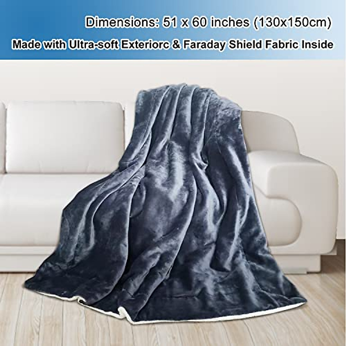 TANG SMALL FISH Faraday Blanket - As Protection Cover for Large Protective Belly Pregnancy Blanket Faraday Fabric Blanket, Size 50" x 60" - This is Not a Faraday Cage