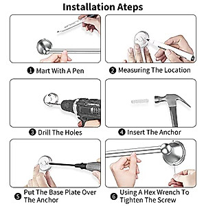 Newfun 24 Inch Brushed Nickel Towel Racks for Bathroom - 2PCS SUS304 Stainless Steel Bathroom Towel Holder Wall Mounted