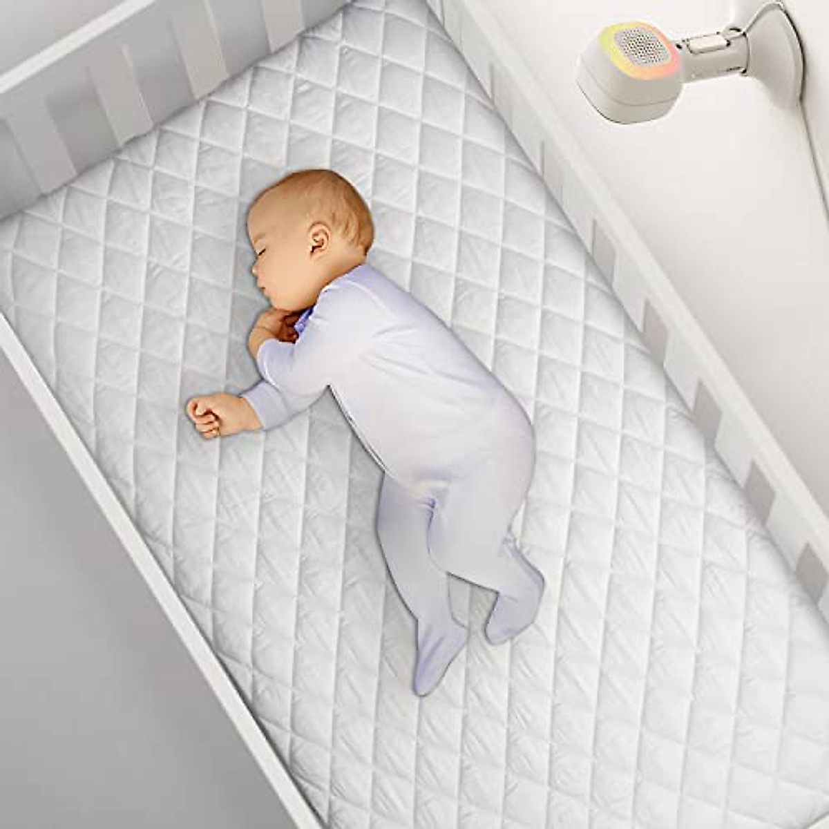 Hubble Connected Dream+ Non-Wearable, Smart Wi-Fi Enabled Baby Movement Monitor for Heart-Rate and Breathing Supervision, HD Baby Camera with Preloaded Soothing Sounds & White Noise - FSA/HSA Eligible