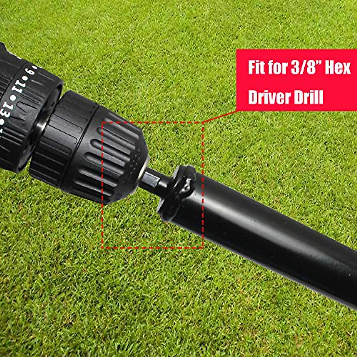 Jayzod Auger Drill bit for Planting 4"X25" Garden Auger Spiral Drill Bit for Bulb & Bedding Plant for 3/8” Hex Drive Drill