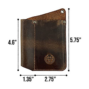 Valhalla Gear, Tool Holster Handmade from Full Grain Leather - Multitool Holder, Knife Sheath, Camping & Outdoor Accessories - Bourbon Brown