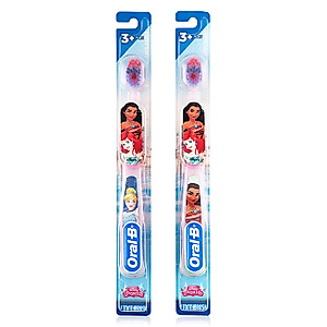 Oral-B New Princess Toothbrush for Little Girls, Children 3+, Extra Soft, Characters Vary - Pack of 6 (Characters Vary)