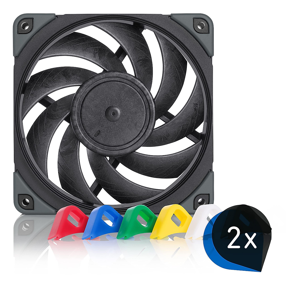 Noctua 240mm AIO Upgrade Bundle (2X NF-A12x25 PWM chromax.Black.swap 120mm Fans Plus 1x NT-H2 Thermal Paste)