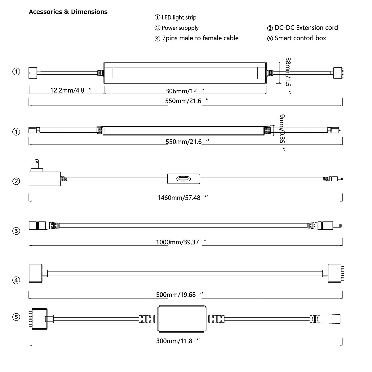 Smart Under Cabinet Lighting Strip Lights White & Color Changing Dimmable Work with Alexa Google Smart Thing Phone App, RGB Multi Colored Lamp for Kitchen Counter Light Fixture (6 Lights Bar Kit)