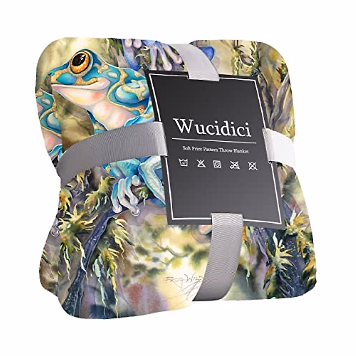 Wucidici Frog Throw Blanket for Frog Lovers, Soft Lightweight Fleece Blanket Frog Gift for Kids Boys Women, Flannel Throws Blanket for Bed Sofa Couch (50"x 60")