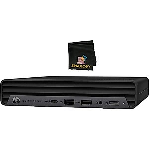 HP EliteDesk 800 G6 Desktop Mini Computer - 10th Gen Intel Core i5-10500T - 256 GB SSD - 8 GB RAM - Intel UHD Graphics 630 - Windows 10 Pro 64-Bit + Microfiber Screen Cleaning Cloth Bundle - New