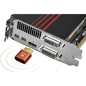 Red 3Pack-4K HDMI Virtual Plug high Resolution Virtual Display, 2021 New Generation Headless Display Adapter, Support up to 3840x2160 @ 60Hz and 1080 @ 120Hz DVI EDID Emulator