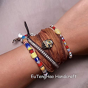 EuTengHao 6000pcs Striped Seed Beads Small Craft Glass Seed Spacer Beads Set for DIY Bracelet Necklaces Crafting Jewelry Making Supplies with Bracelet String (250Pcs Per Color, 4mm, 24 Colors)