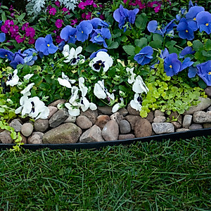 EasyFlex Heavy Duty No-Dig Landscape Edging - 50' Kit, Black