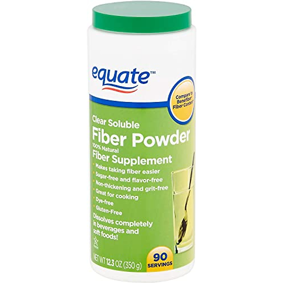 Equate Sugar-Free Fiber Powder - 90 Servings, 12.3 oz