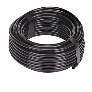 Raindrip 016005P 1/4-Inch Drip Irrigation Supply Tubing, 50-Foot, for Irrigation Drippers, Drip Emitters, and Drip Systems, Black Polyethylene