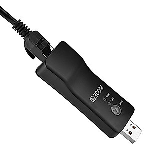 Mini WiFi Range Extender, 300M High Speed USB Wireless Repeater WiFi Booster Signal Amplifier for Smart TV, Laptop, Mobile Phone, Tablet (Black)