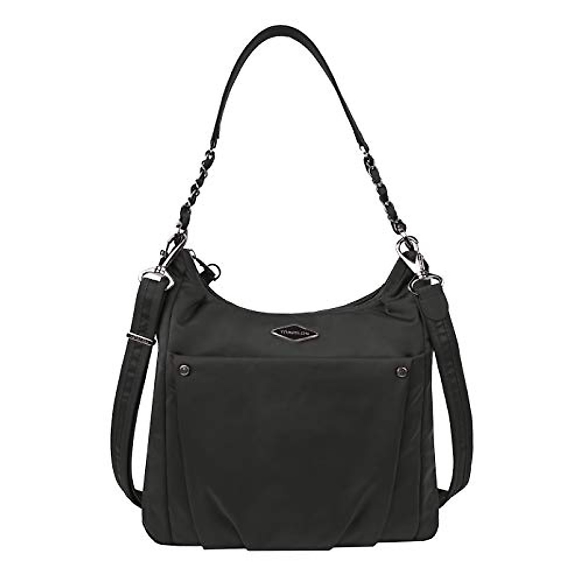 Travelon Hobo Crossbody Bag, Black, One Size