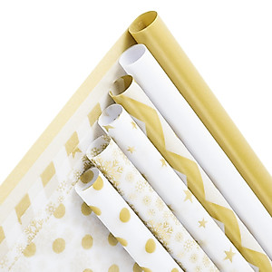 Cholancy 100 Sheets Tissue Paper for Gift Bags, 20'' x 14'' Christmas Tissue Paper for Gifts Wrapping,Gold Tissue Paper Bulk for Wedding Holiday Parties Decor