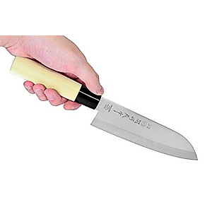 Seki Japan TSUBAZO Japanese Utility Chef Kitchen Knife, Stainless Steel Santoku Knife, Shiraki Handle, 170 mm (6.7 in)