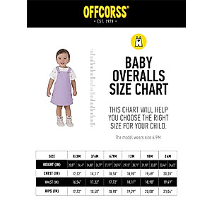 OFFCORSS Stylish & Comfortable Baby Overall Dress - Ideal for Spring & Summer | Ropa para niños y niñas (Purple 24M)