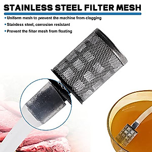 Electric Meat Injector Gun Pump with Hose, 70W Automatic Marinade Injector Meat Syringe Single Gun with 10 Stainless Steel Needle for Roast Turkey, Pork, Beef