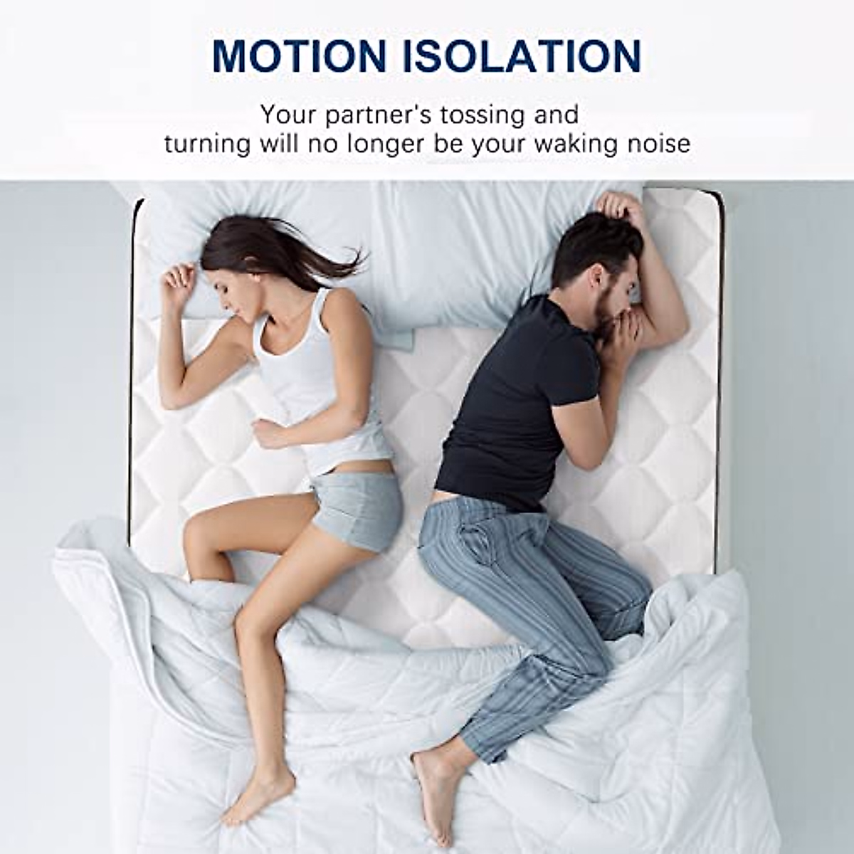 Queen Mattress, MOLBLLY 12 Inch Cooling-Gel Memory Foam and Individually Pocket Innerspring Hybrid Queen Bed Mattress in a Box, CertiPUR-US Certified,60”*80”, Medium Firm