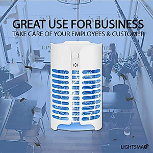 LIGHTSMAX X2 Indoor Bug Zapper Flying Insect Killer Using Unique UV Light Trap Technology & Sensor | Electronic Fly Repeller/Repellent, Electric Plug-in Lamp Pest Control for Gnat & Mosquitoes