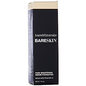 bareMinerals bareSkin Pure Brightening Serum Foundation SPF 20, Bare Porcelain 01, 1 Ounce