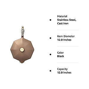 FINEX 12" Cast Iron Skillet with Lid, Modern Heirloom, Handcrafted in The USA, Pre-Seasoned with Organic Flaxseed Oil