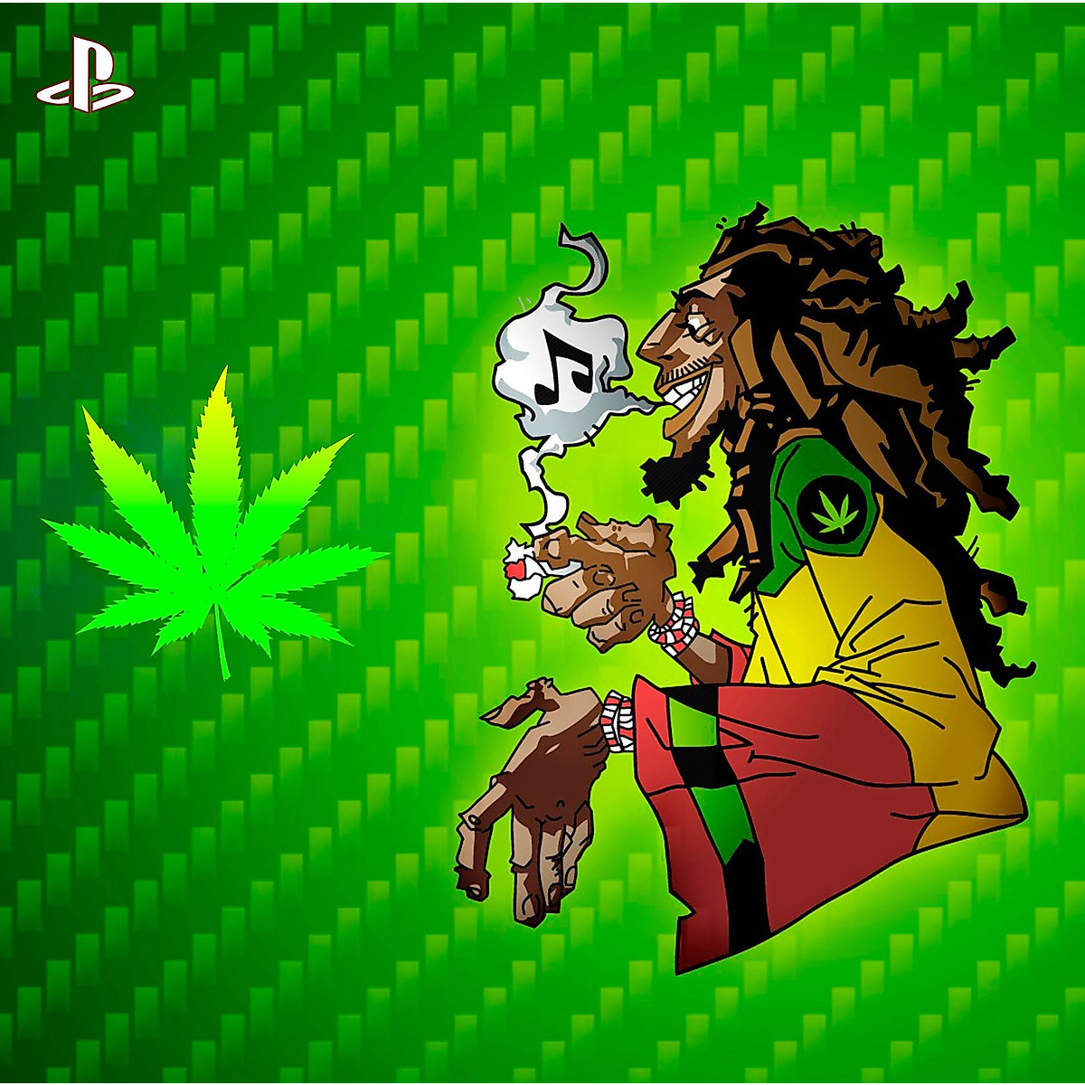 Skin Ps4 Slim - Marijuana BOB Marley - Limited Edition Decal Cover ADESIVA Playstation 4 Slim Sony Bundle