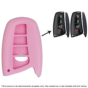 Keyless2Go Replacement for New Silicone Cover Protective Case for Select Proximity Smart Keys SY5DMFNA04 - Pink