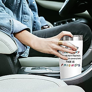 TEEZWONDER Funny Gifts For Coworkers, Friends, Females, Work Bestie Gifts For Women, Thoughtful Best Friends, Office Appreciation, Thank You Gift For Coworkers, 20 Oz Stainless Steel Tumbler