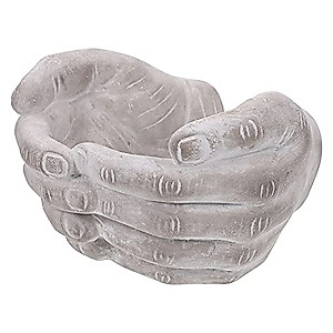 Cabilock Palm Planter Concrete Plant Pots Decorative Succulent Pot Bonsai Plants Flower Pots Tiny Desk Flower Planter Floor Vase Desk Aloe Planter Body Bud Vase Aloe Vera Human Body Cement