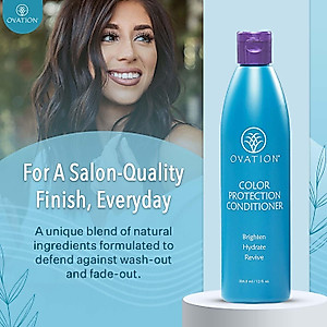 Ovation Hair Color Protection Conditioner - Hair Conditioner for Colored Hair - 12 oz - Brightens and Hydrates Color-Treated Hair - With Quinoa, Aloe Vera, Argan Oil - No Parabens and Sulfates