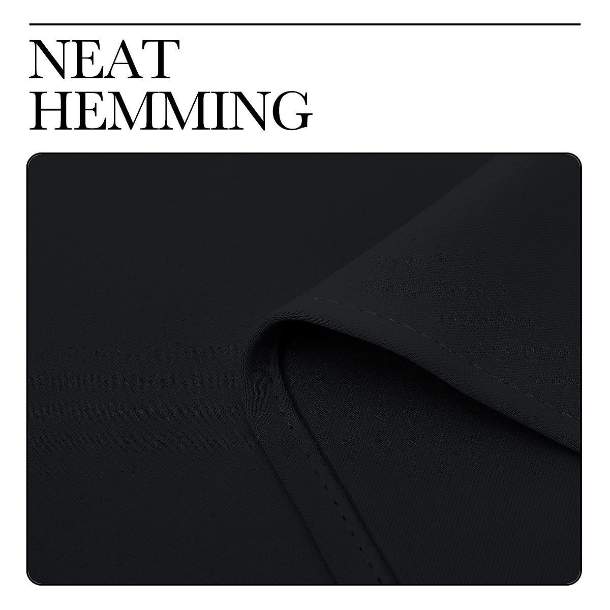 NICETOWN Black Blackout Curtain Blinds - Solid Thermal Insulated Window Treatment Blackout Drapes/Draperies for Bedroom (2 Panels, 42 inches Wide by 63 inches Long, Black)