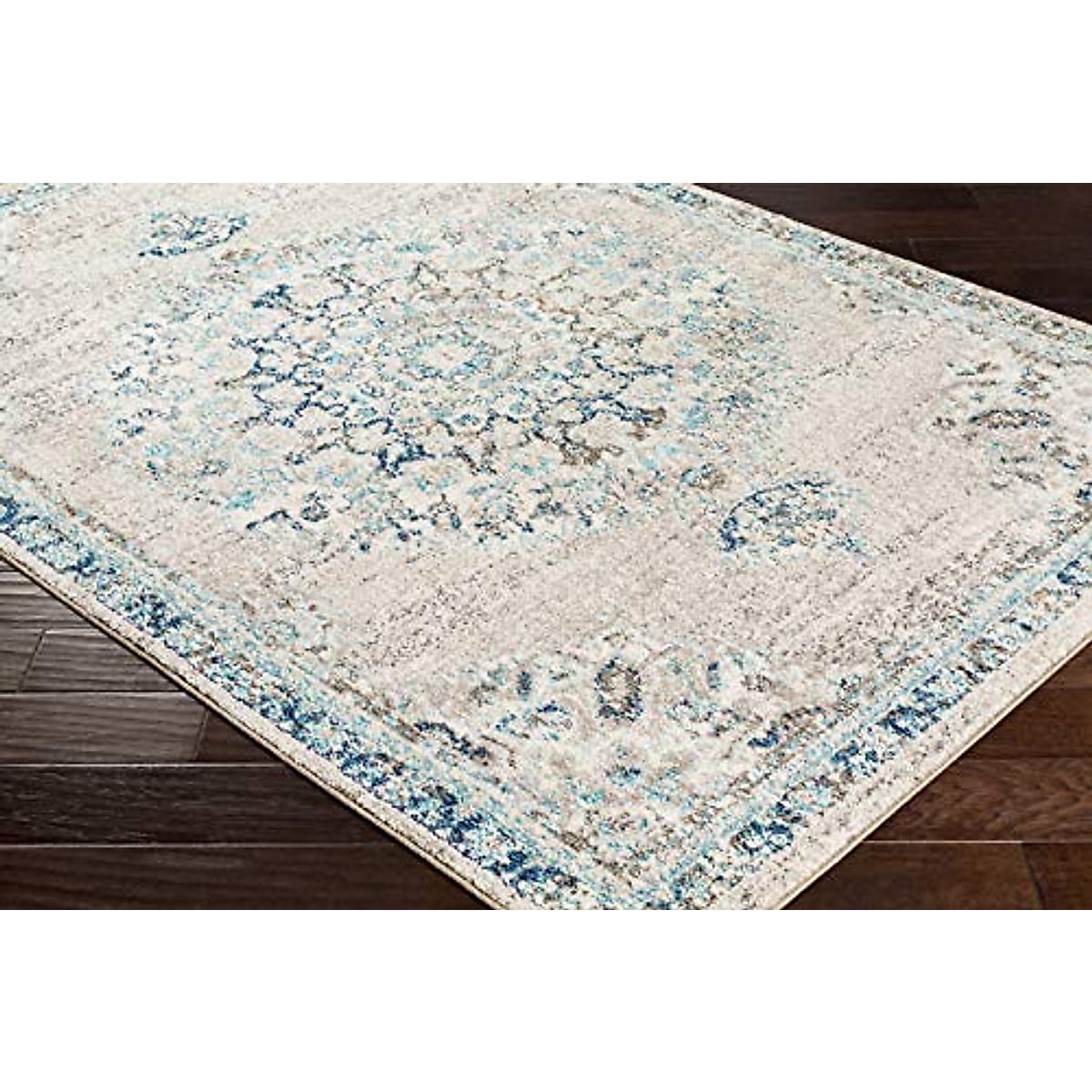 Artistic Weavers Kimber Area Rug 5'3" Round, Gray and Teal