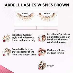 Ardell False Eyelashes Wispies Brown, 4 pairs