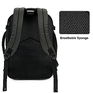 ECOHUB Travel Backpack 18x14x8 Personal Item Bag for Spirit Carry On Underseat with Clear Toiletry Bag Laptop Backpack for Women & Men Airline Approved 13 Pockets with Charging Port 30L, Grey